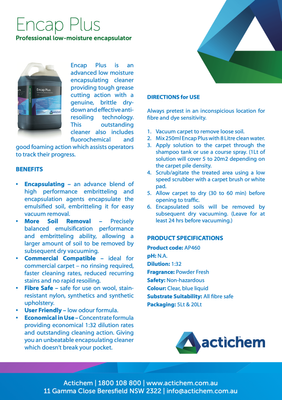 Actichem - Encap Plus, ENCAP CLEANING | The Restoration Group